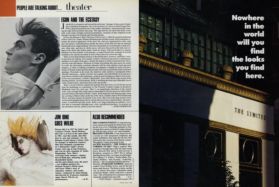 Theater: Jim Dine Goes Wilde | Vogue | MARCH 1987