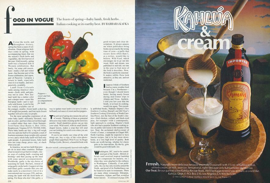 Food in Vogue | Vogue | APRIL 1987