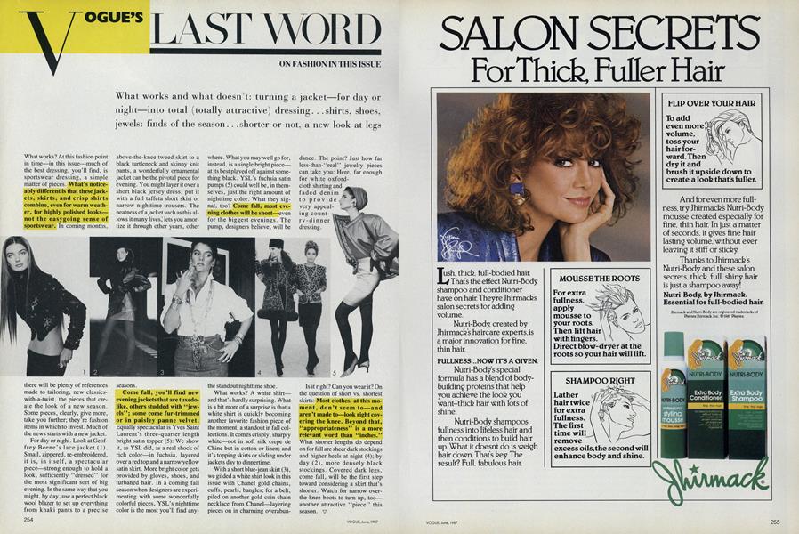 Last Word | Vogue | June 1987