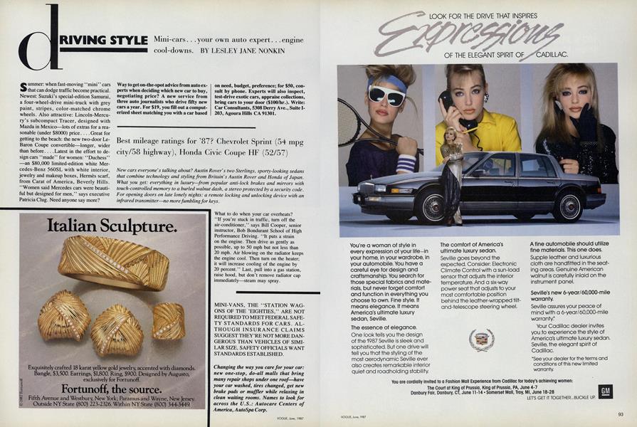 Driving Style | Vogue | June 1987