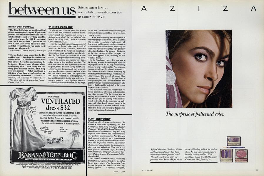 Between Us | Vogue | June 1987
