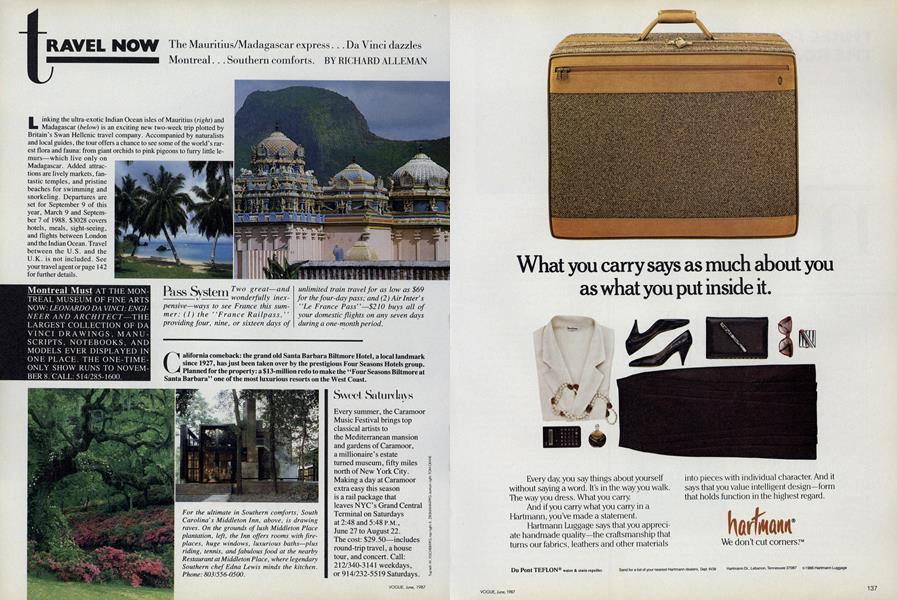 Travel Now | Vogue | June 1987