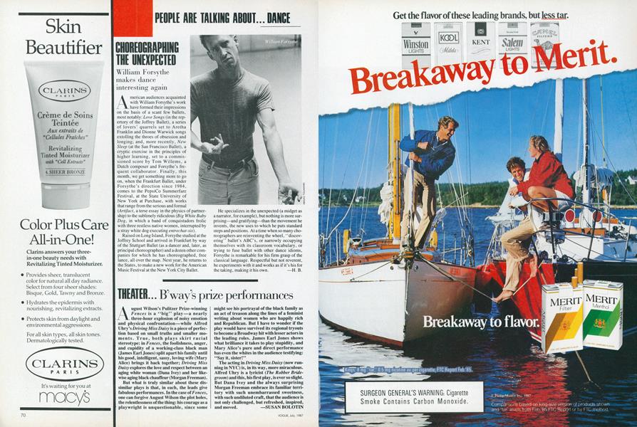Theater: B'way's Prize Performances | Vogue | JULY 1987