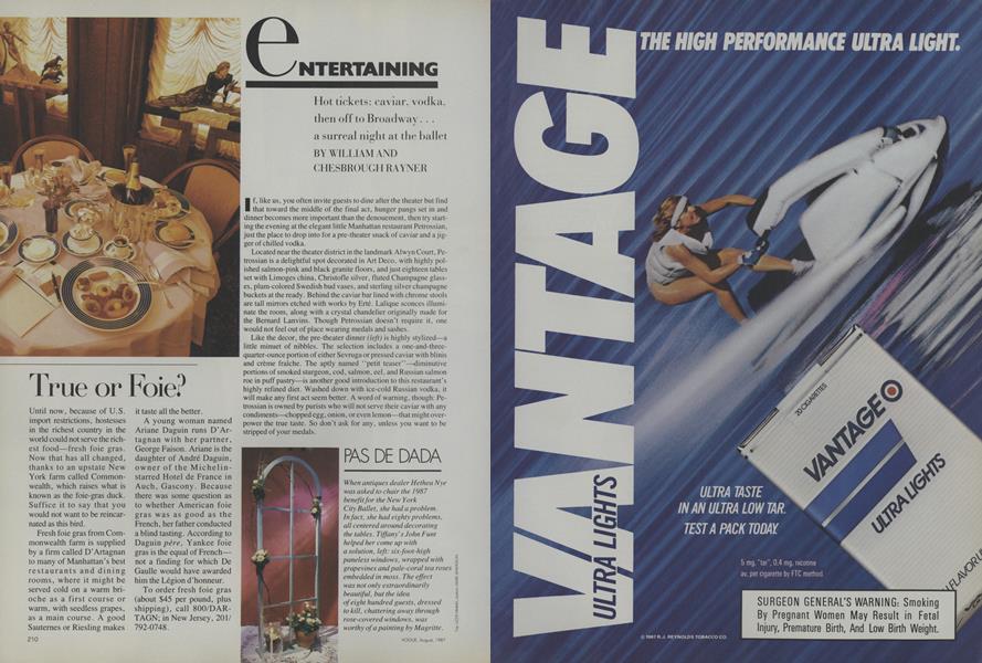 Entertaining | Vogue | AUGUST 1987