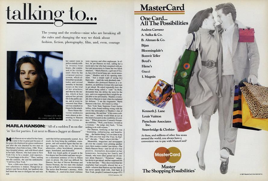 Marla Hanson | Vogue | SEPTEMBER 1987
