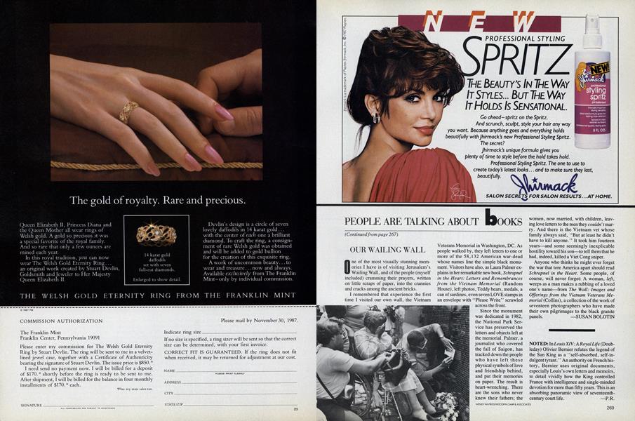 Books: Our Wailing Wall/Noted | Vogue | NOVEMBER 1987