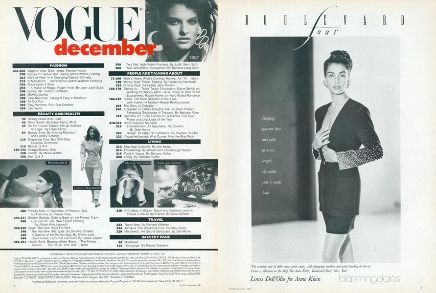 Table of Contents | Vogue | DECEMBER 1987