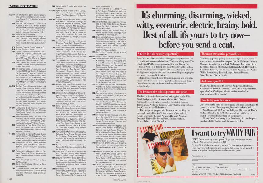Fashion Information | Vogue | February 1988