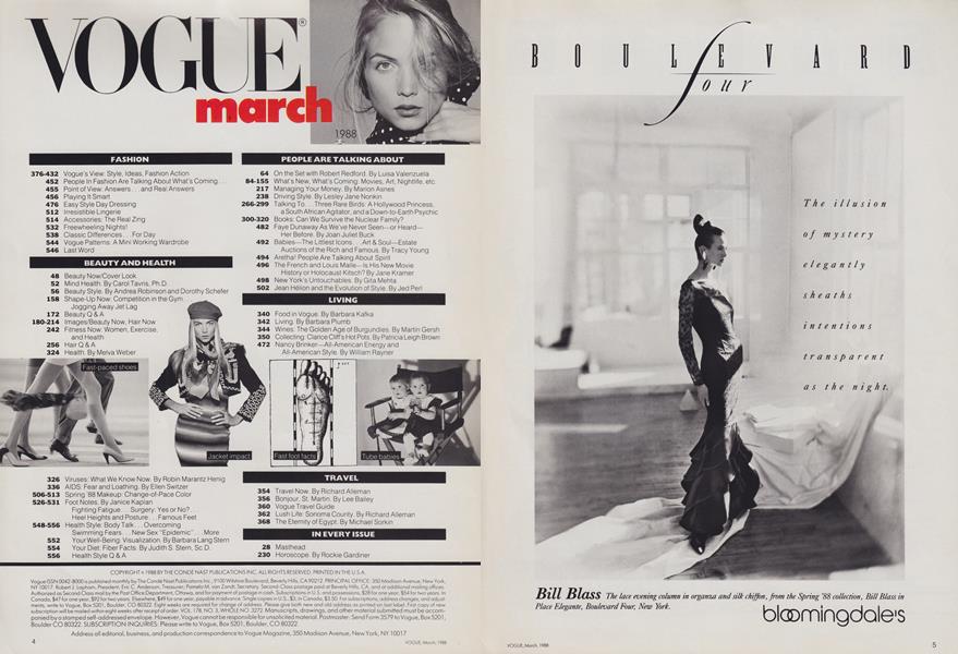 Table of Contents | Vogue | March 1988