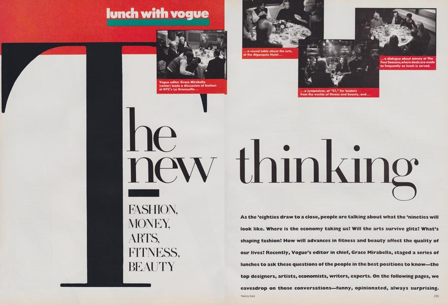 Lunch with Vogue: The New Thinking | Vogue | JUNE 1988