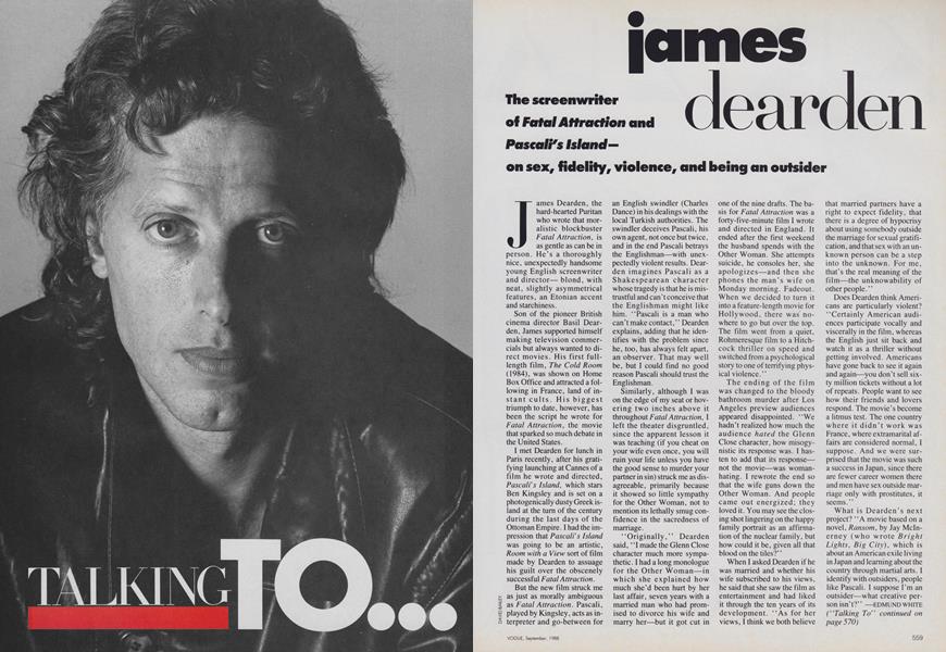 James Dearden | Vogue | SEPTEMBER 1988