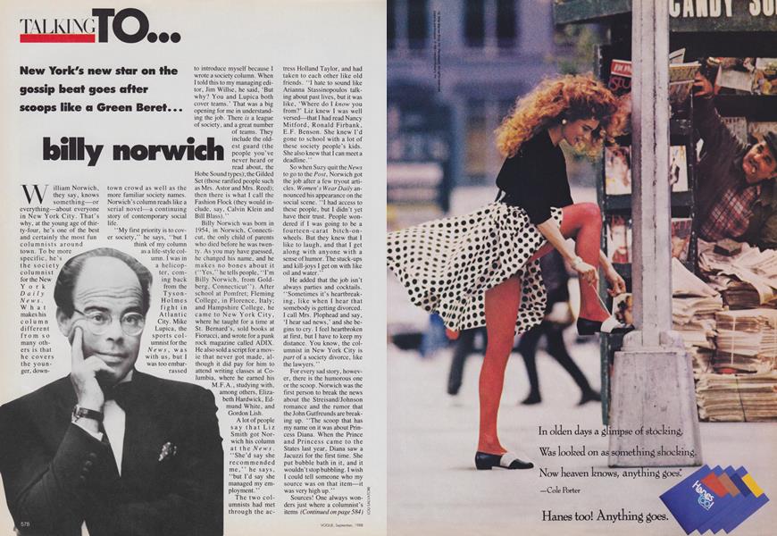 Billy Norwich | Vogue | SEPTEMBER 1988