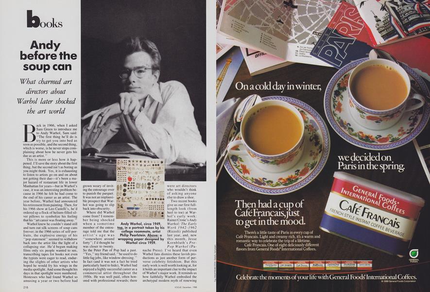Andy Before the Soup Can | Vogue | DECEMBER 1988