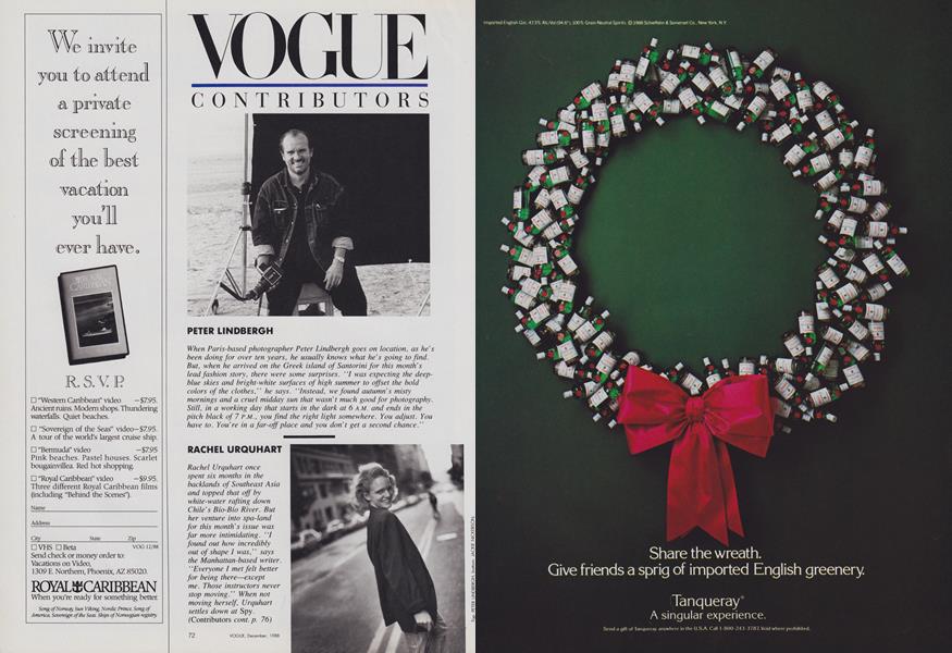 Contributors | Vogue | DECEMBER 1988