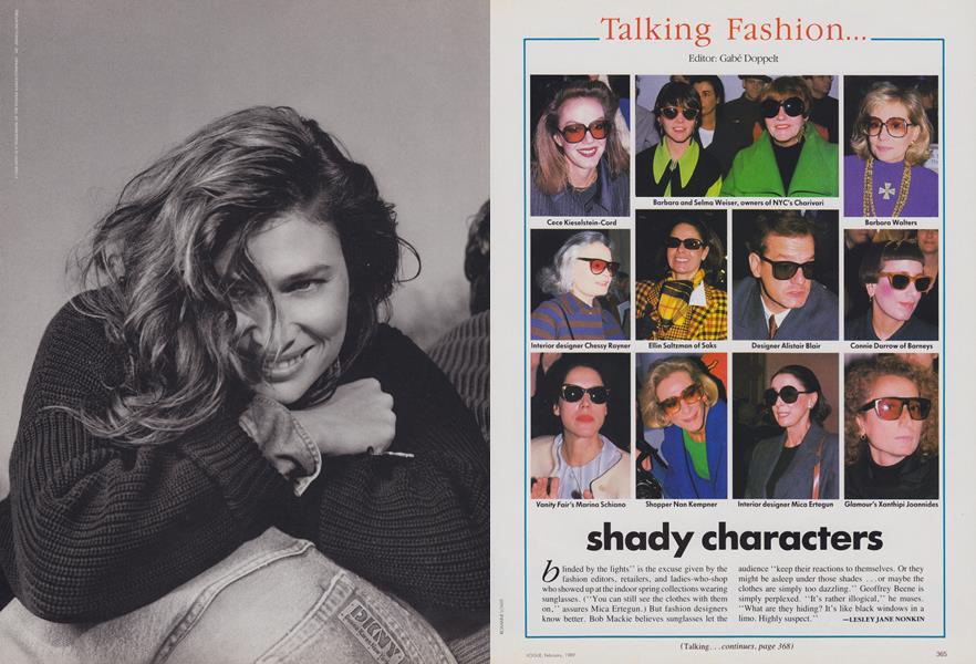 Shady Characters | Vogue | February 1989