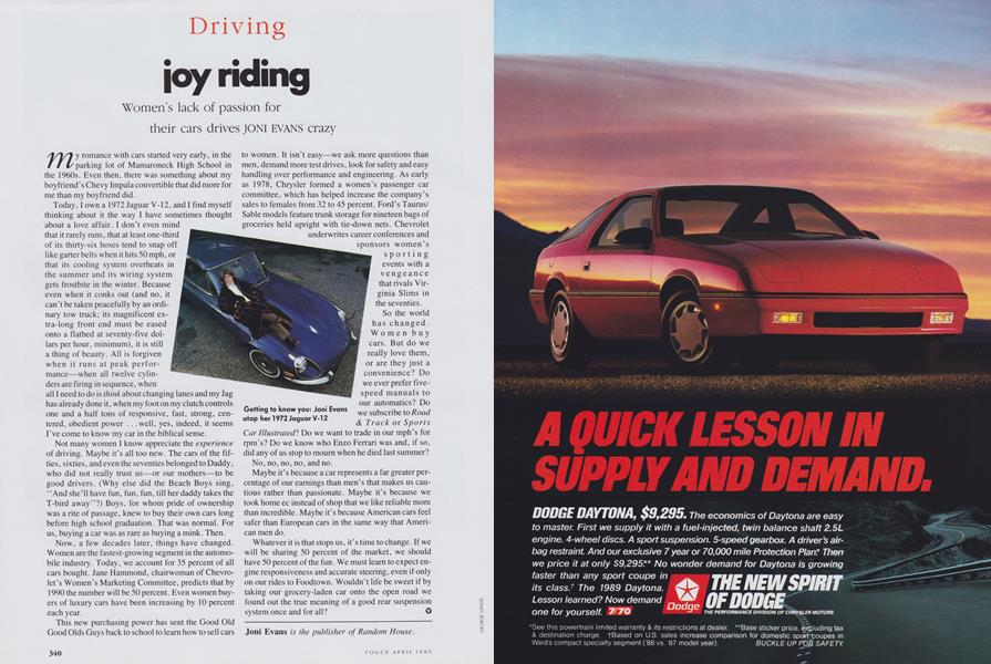 Joy Riding | Vogue | APRIL 1989