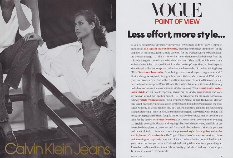 Less Effort, More Style... | Vogue | JUNE 1989