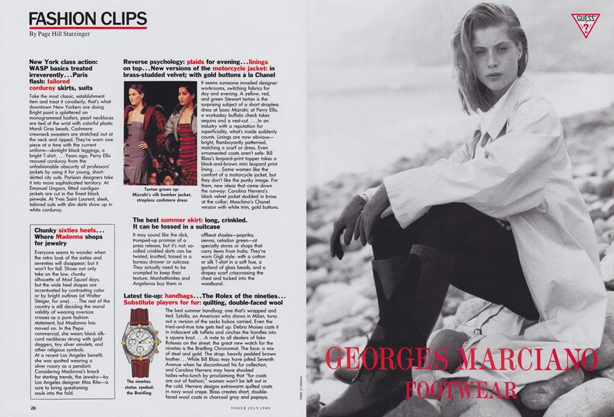 Fashion Clips | Vogue | JULY 1989