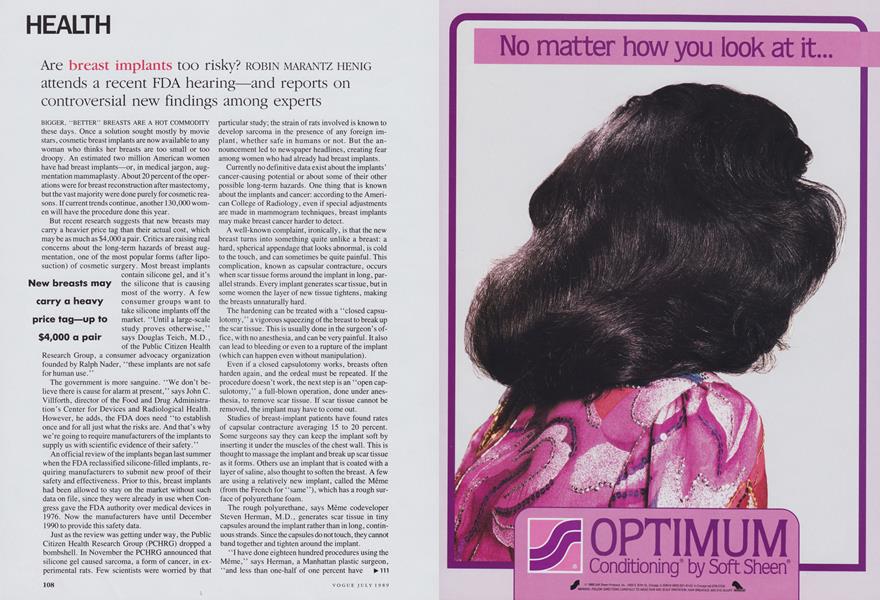 Health | Vogue | JULY 1989