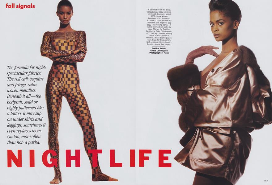 Fall Signals: Nightlife | Vogue | JULY 1989