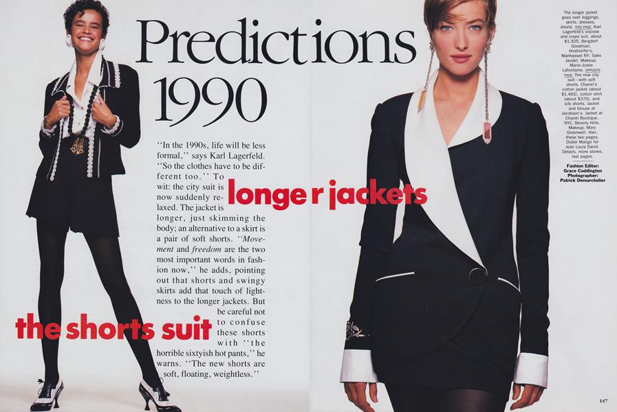Predictions 1990 | Vogue | JANUARY 1990