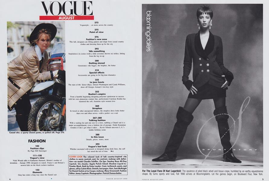 Table Of Contents Fashion Magazine