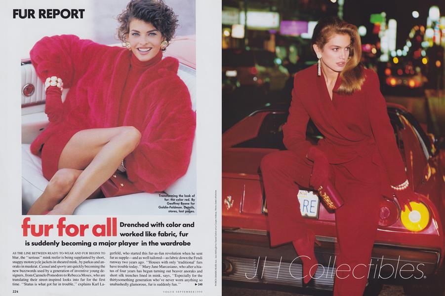 Fur Report: Fur for All | Vogue | SEPTEMBER 1990