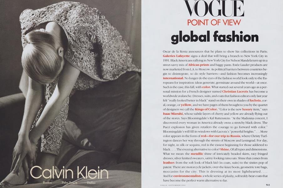 Global Fashion | Vogue | SEPTEMBER 1990
