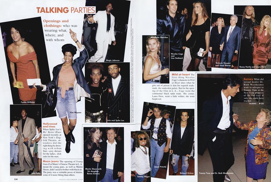 Talking Parties | Vogue | DECEMBER 1990
