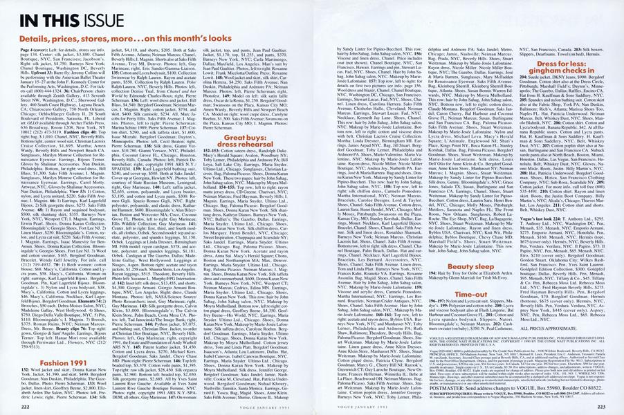 In This Issue | Vogue | JANUARY 1991