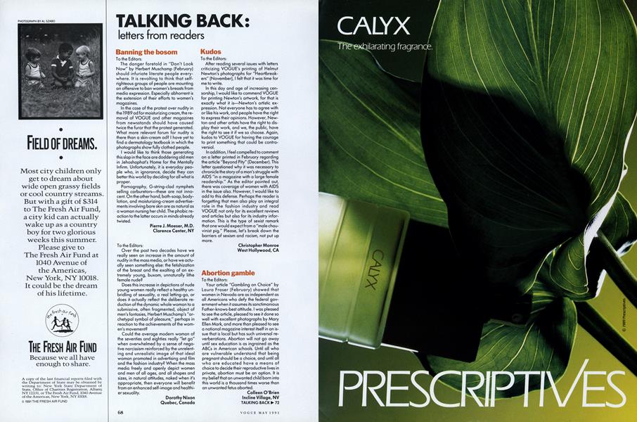 Letters from Readers | Vogue | MAY 1991