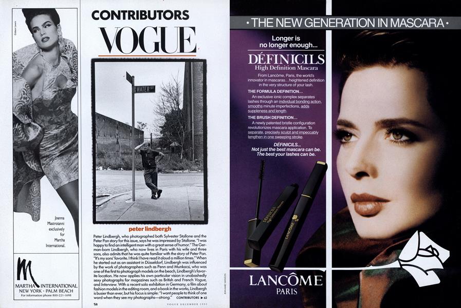 Contributors | Vogue | DECEMBER 1991