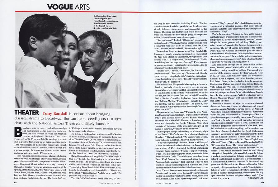 Theater: Tony Randall | Vogue | JANUARY 1992