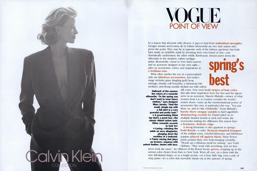 Spring's Best | Vogue | MARCH 1992