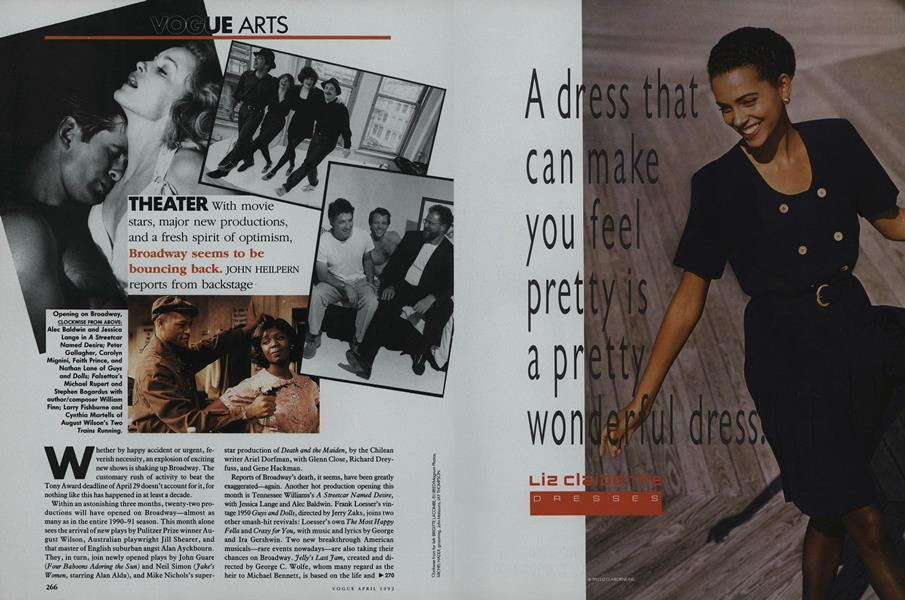 Theater: Broadway Seems to Be Bouncing Back | Vogue | APRIL 1992