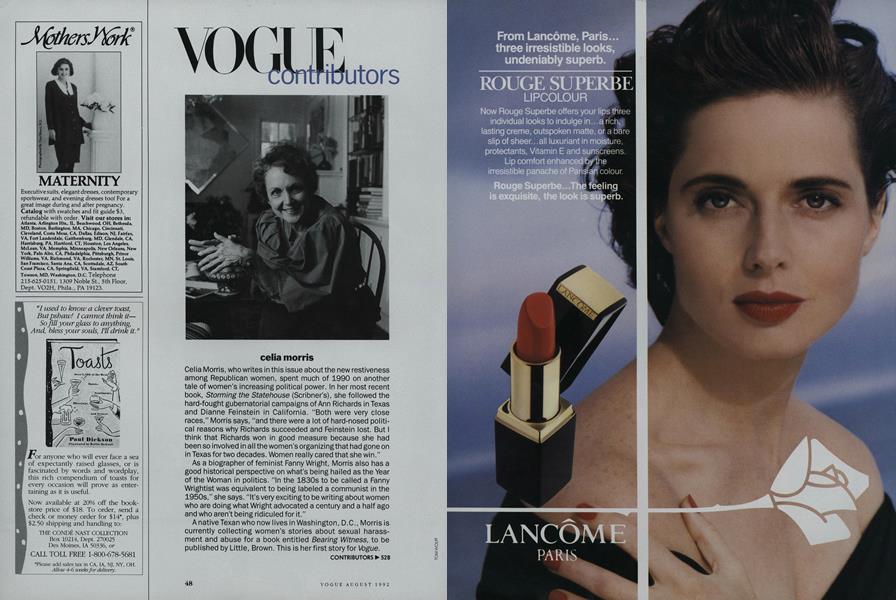 Celia Morris/Jane Mayer... | Vogue | AUGUST 1992