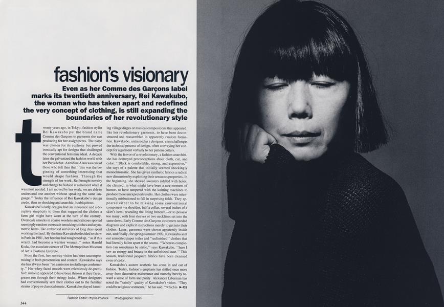 Fashion's Visionary | Vogue | MARCH 1993