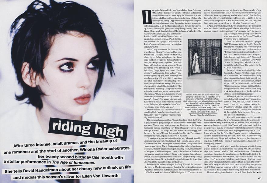 Riding High | Vogue | OCTOBER 1993