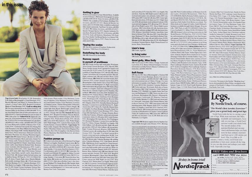 In This Issue | Vogue | JANUARY 1994