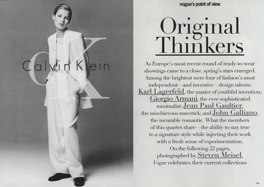Original Thinkers | Vogue | MARCH 1994