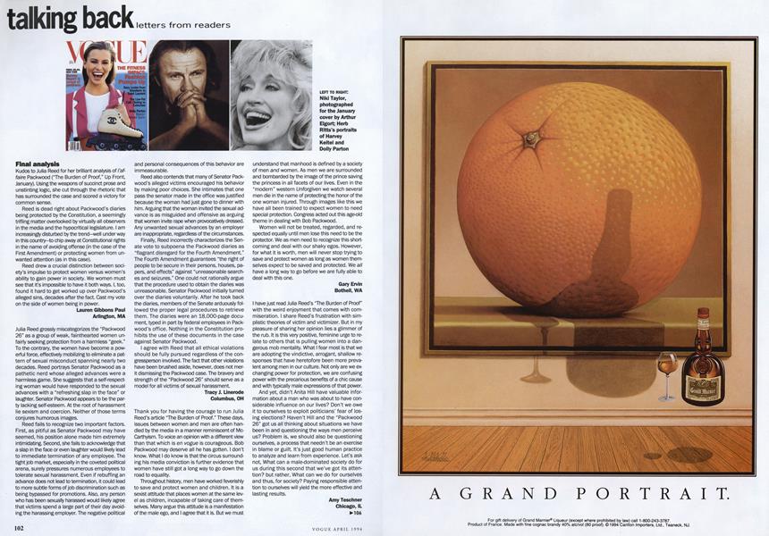 Final Analysis | Vogue | APRIL 1994