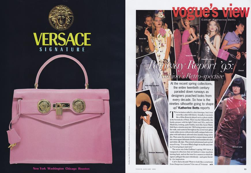 Runway Report '95: Fashion's Retro-spective | Vogue | JANUARY 1995