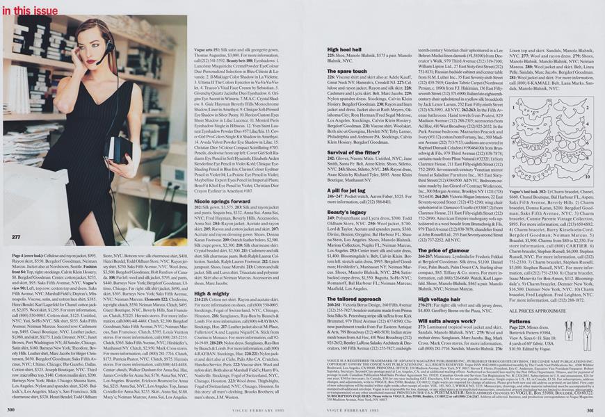 In This Issue | Vogue | FEBRUARY 1995