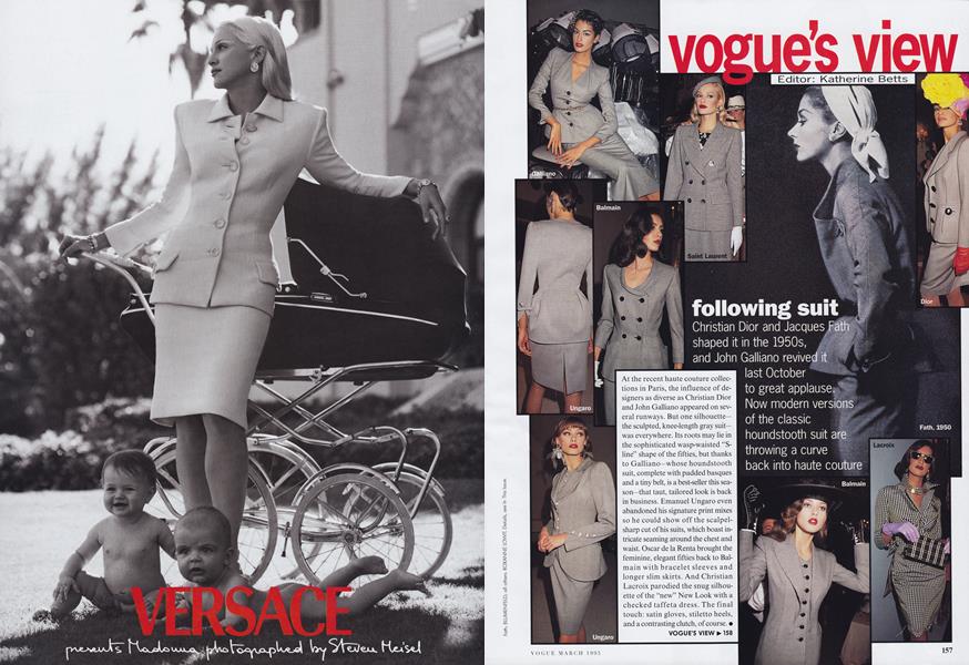 Following Suit | Vogue | MARCH 1995