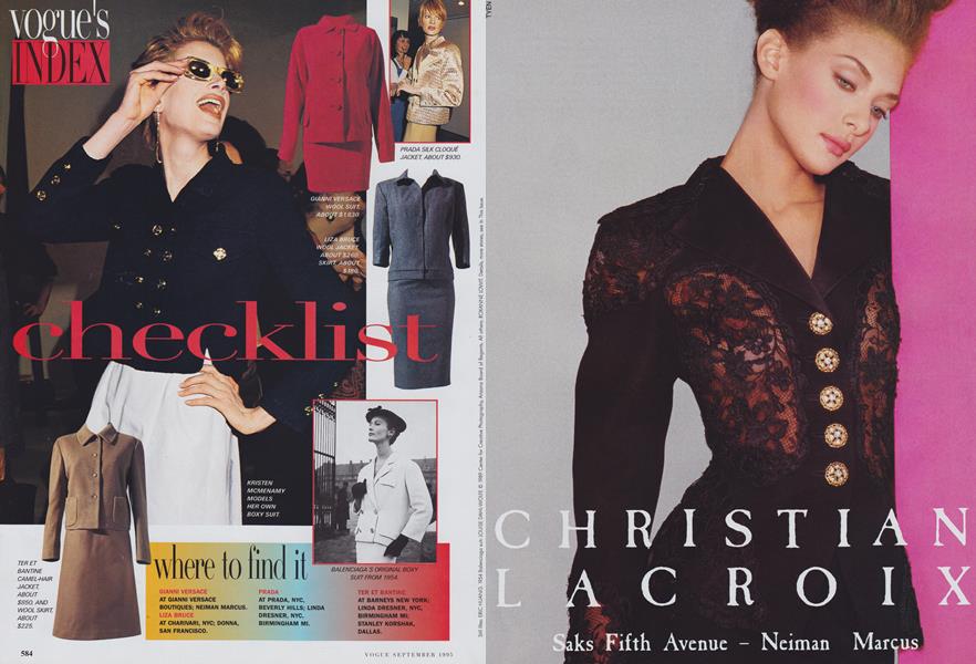 Checklist | Vogue | SEPTEMBER 1995
