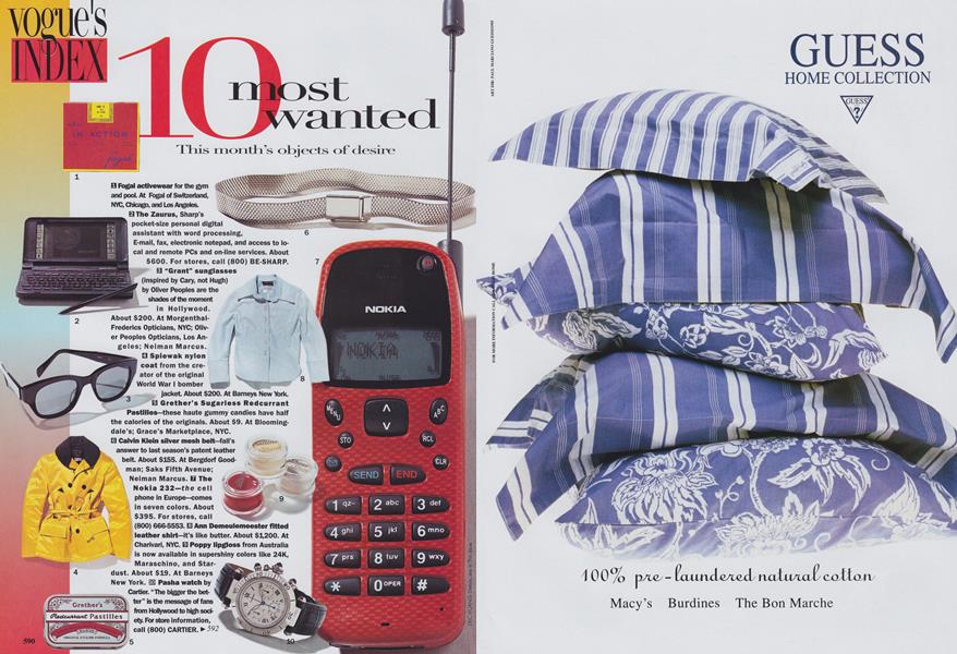 10 Most Wanted: This Month's Objects of Desire | Vogue | SEPTEMBER 1995