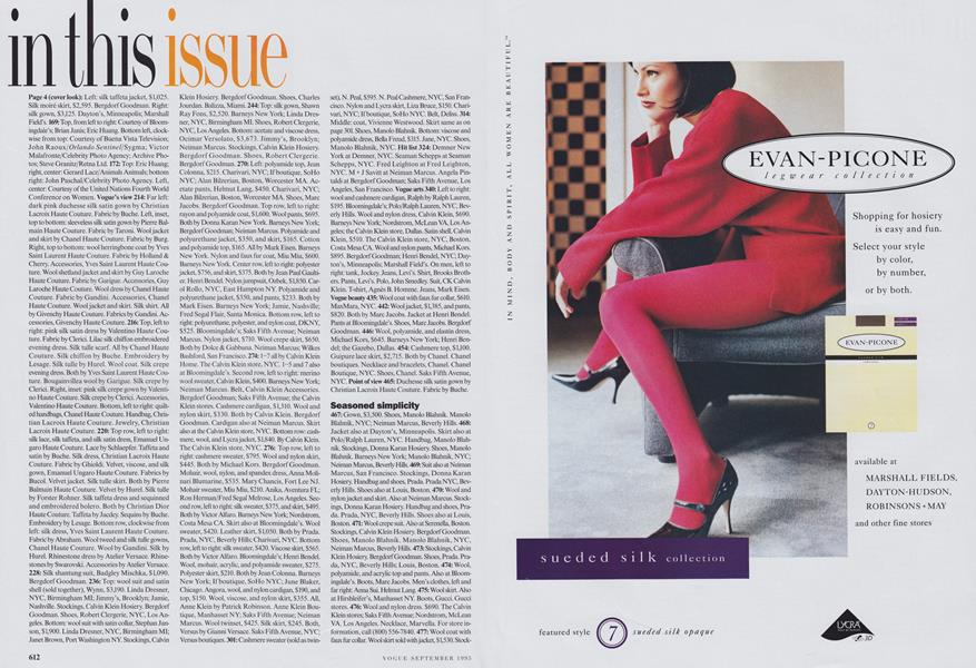 In This Issue | Vogue | SEPTEMBER 1995
