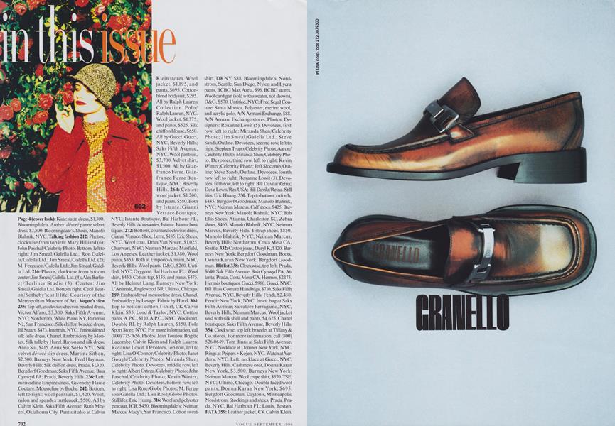 In This Issue | Vogue | SEPTEMBER 1996