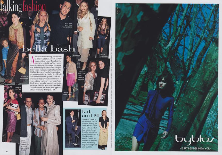 Bella Bash | Vogue | AUGUST 1997