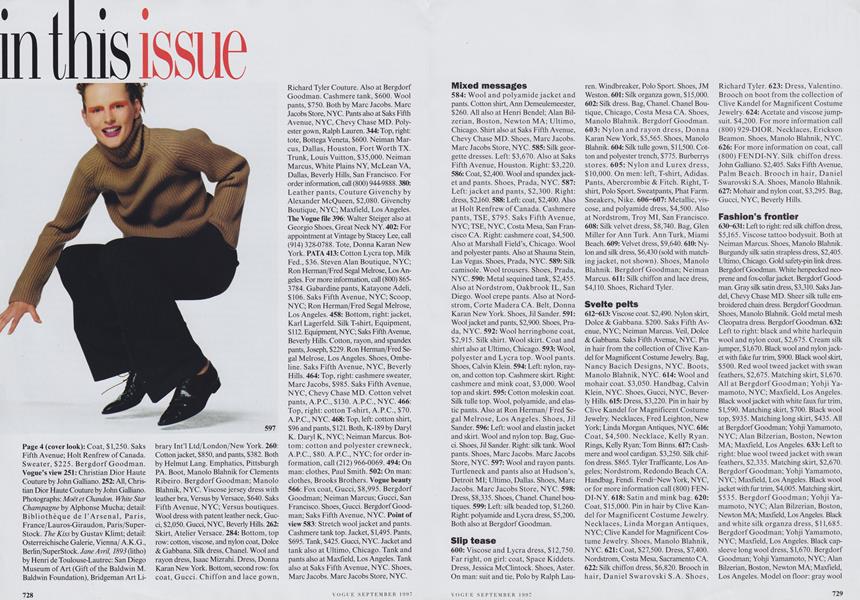 In This Issue | Vogue | SEPTEMBER 1997